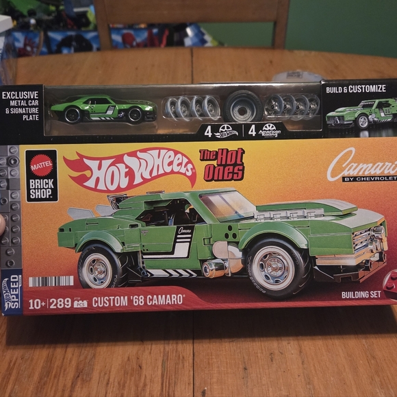Mattel | Toys | Mattel Hot Wheels Custom 68 Camaro Building Set Green ...